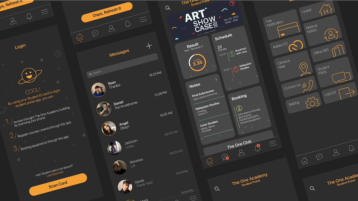 UI/UX Case Study: The One Academy Student Portal App | by Ee Huey | Medium