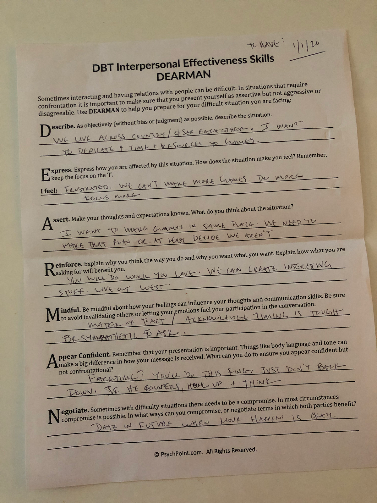 DEARMAN. DBT is a form of therapy. The acronym… | by Dave | It's Your Turn