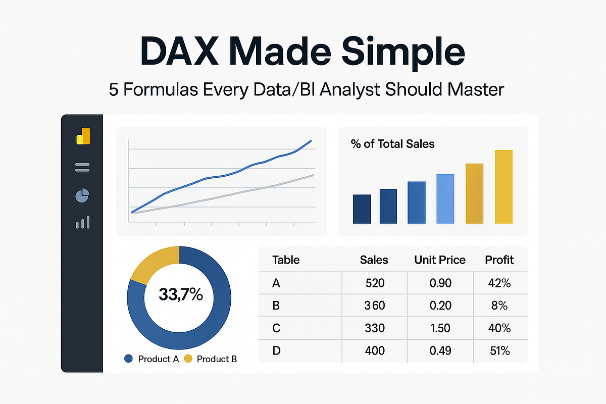 DAX Made Simple: 5 Formulas Every Data/BI Analyst Should Master | by Sudharsan V | Medium ...