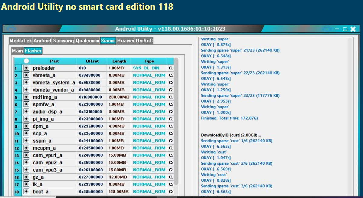 Android Utility no smart card edition 118 | Android Utility v118 - Tech Point 220 - Medium