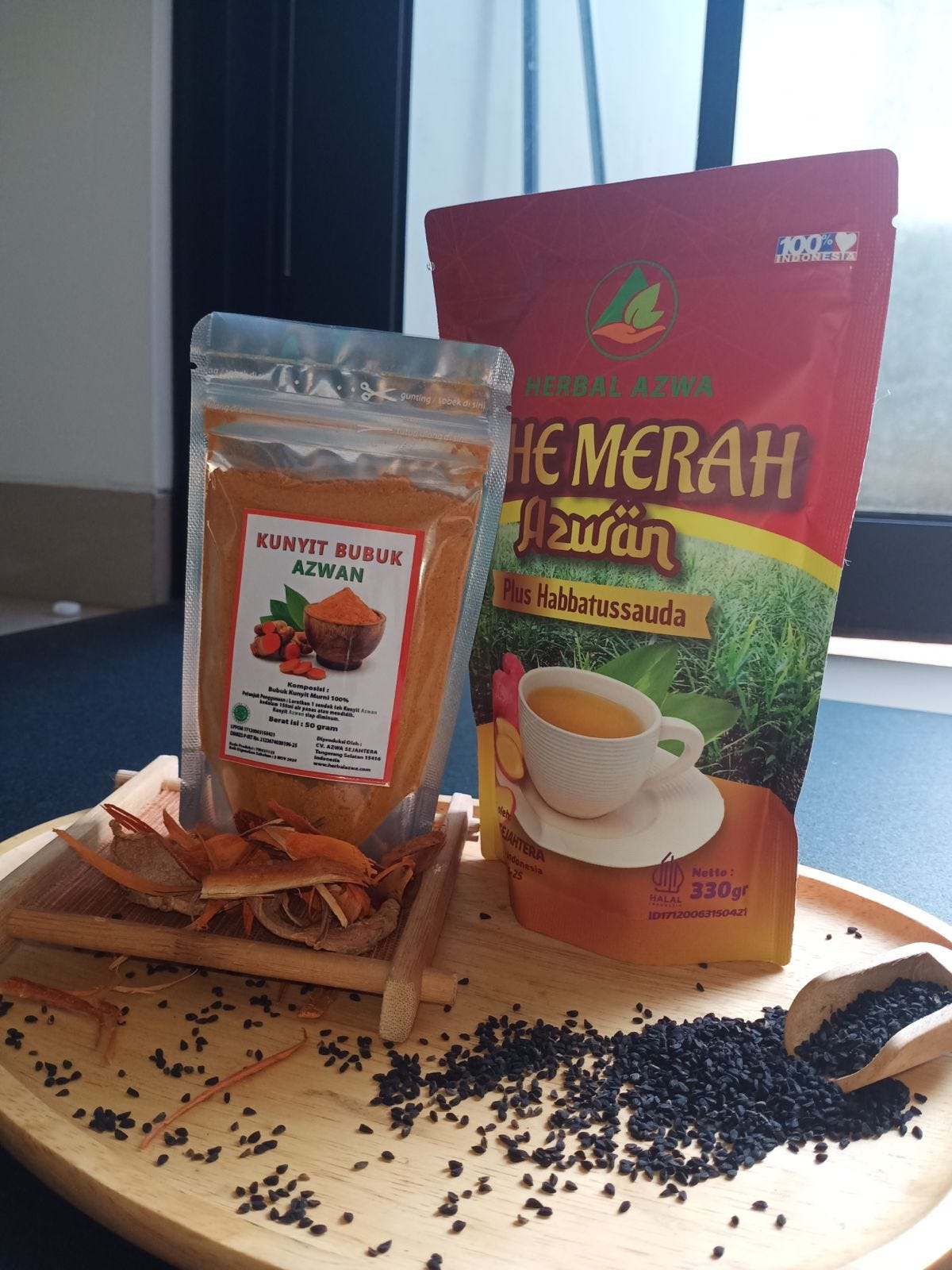 Jahe Merah Sachet - Kunyit Bubuk Azwa - Medium