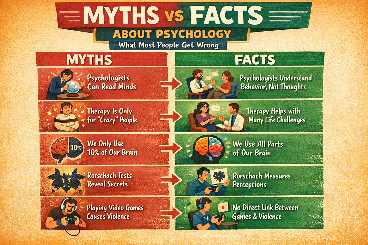 Myths vs Facts About Psychology: What Most People Get Wrong | by ...