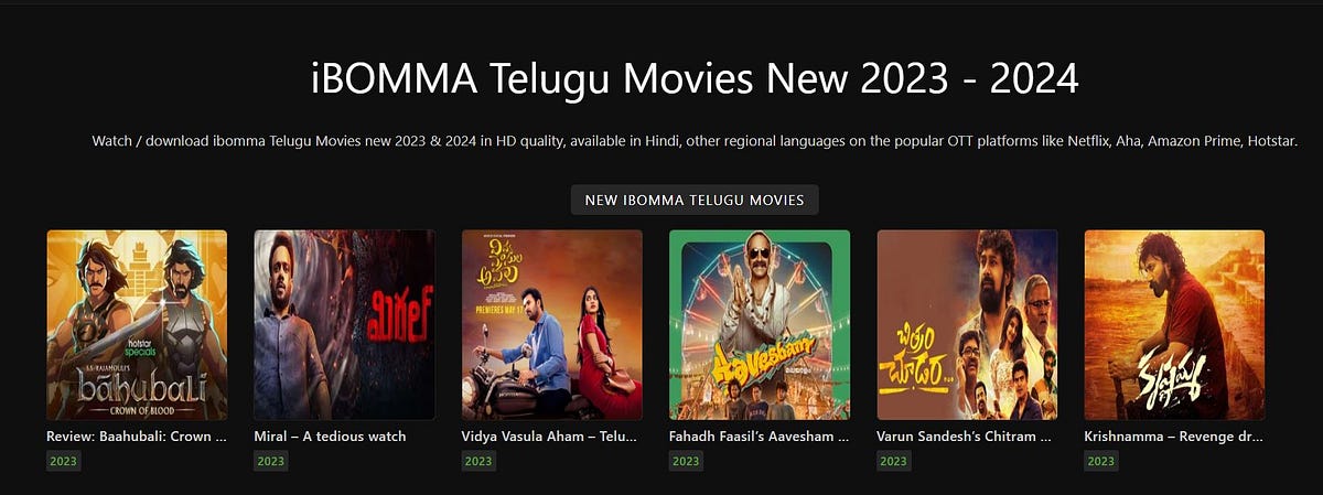 ibommaiBOMMA: Your Gateway to Watch and Download Telugu Movies in 2024 ...