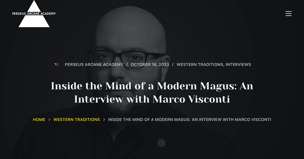 INTERVIEW @ PERSEUS ARCANE ACADEMY | by Marco Visconti | Medium