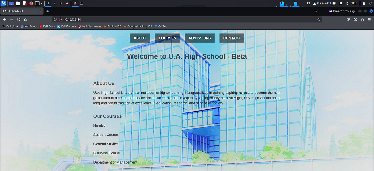 UA HIGH WALKTHROUGH : TRYHACKME. To access the machine, click on the ...