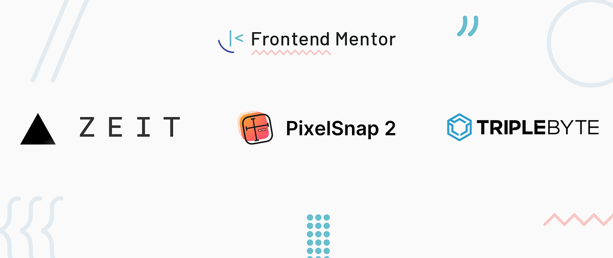 Announcing the first-ever Frontend Mentor community sponsors! | by Matt ...