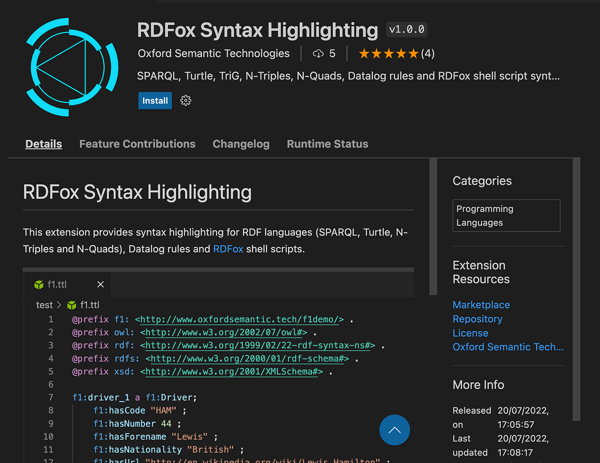 The RDFox Syntax Highlighting VS Code Extension | by Thomas Vout ...