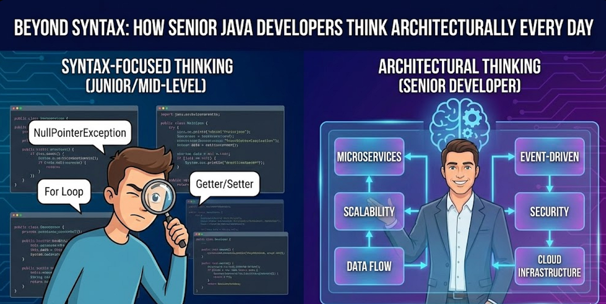 🧠 Beyond Syntax: How Senior Java Developers Think Architecturally Every ...