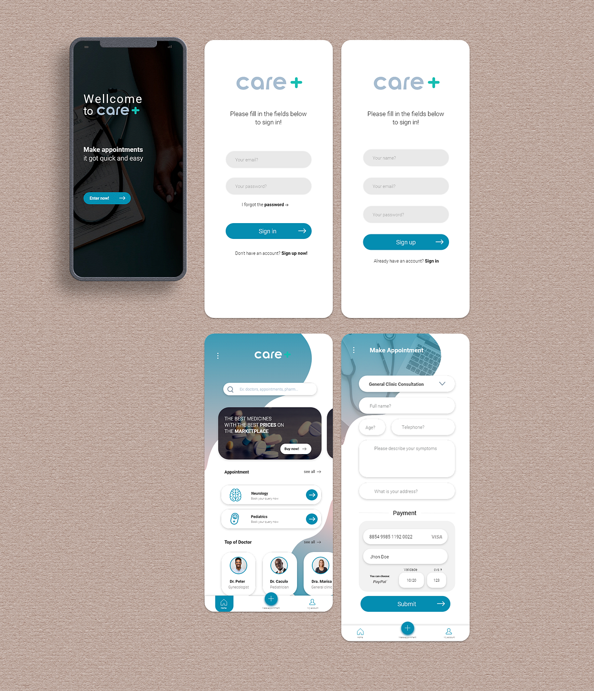 UI Design project “Care plus”. | By Vasco Mateus | Medium