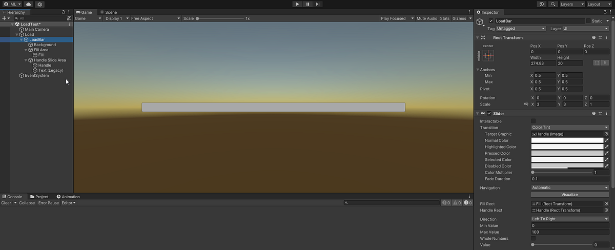Create a loading bar for switching scene in Unity | by Mario lopez | Aug, 2023 | Medium