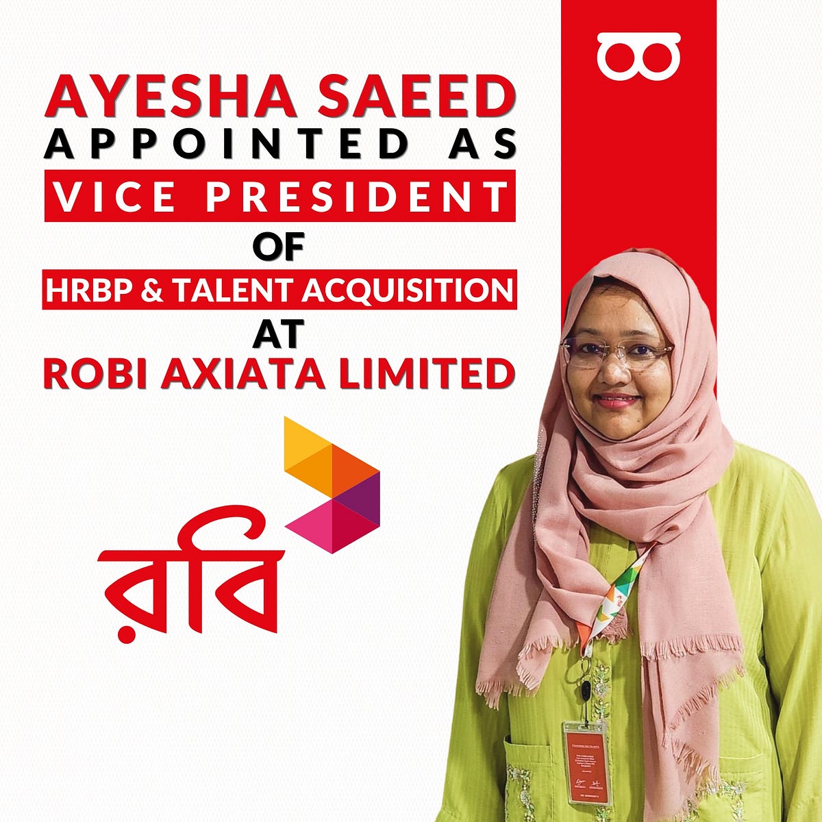 ️ Ayesha Saeed has been appointed as the Vice President of HR Business Partnering & Talent ...