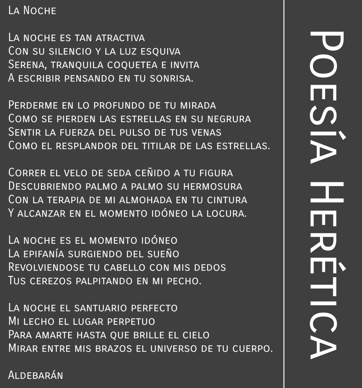 La Noche — Aldebarán. - David Gerardo Chávez Robles - (Aldebarán) - Medium