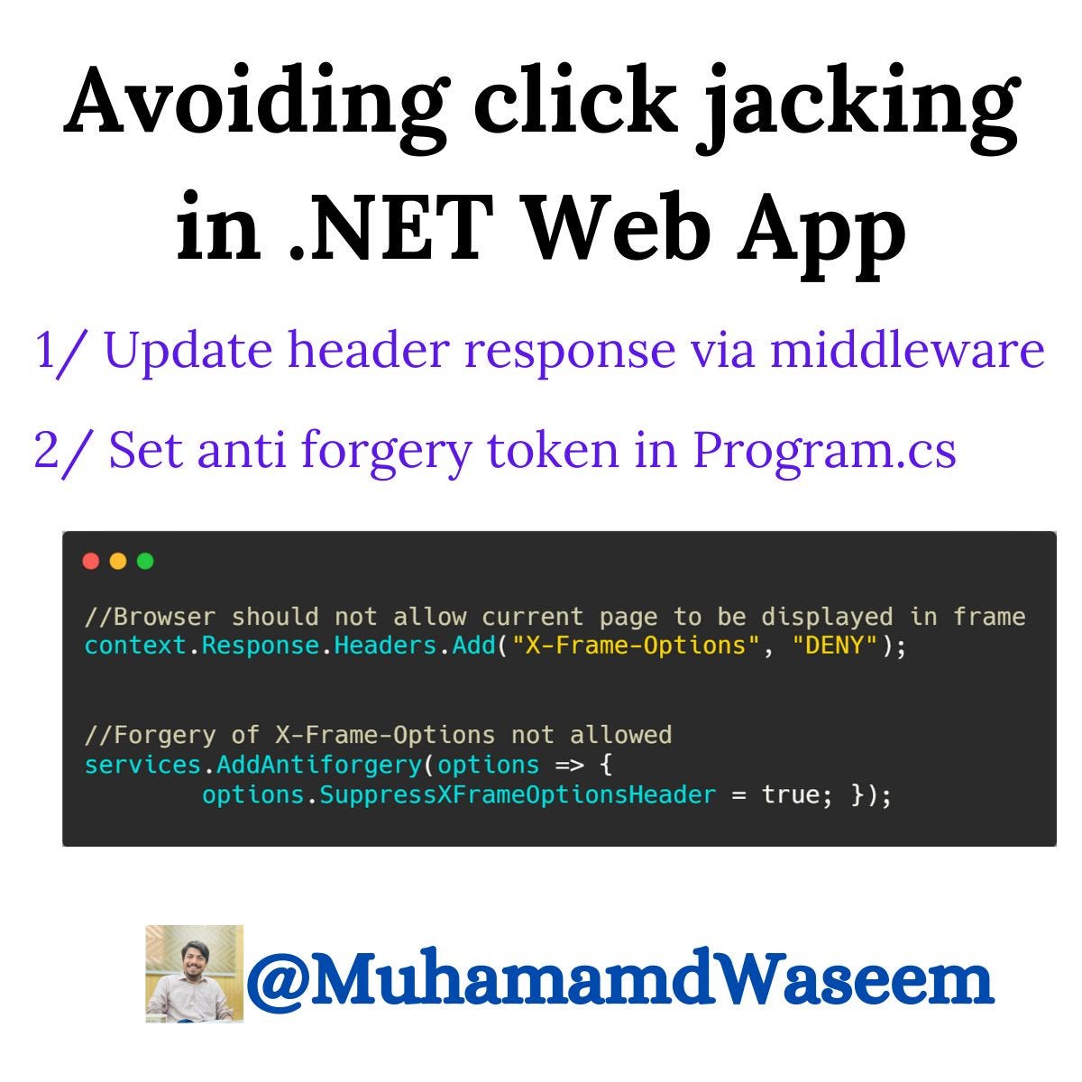 Pro EP 81 : What is click jacking attack and how can we avoid it in .NET Web Application? | by ...