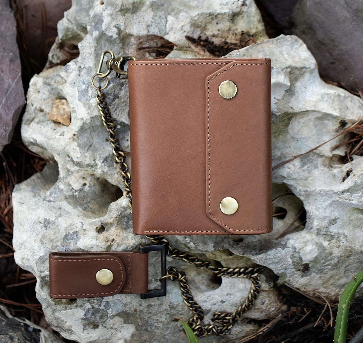 English Hide leather Biker Wallets | by Wombat | Medium