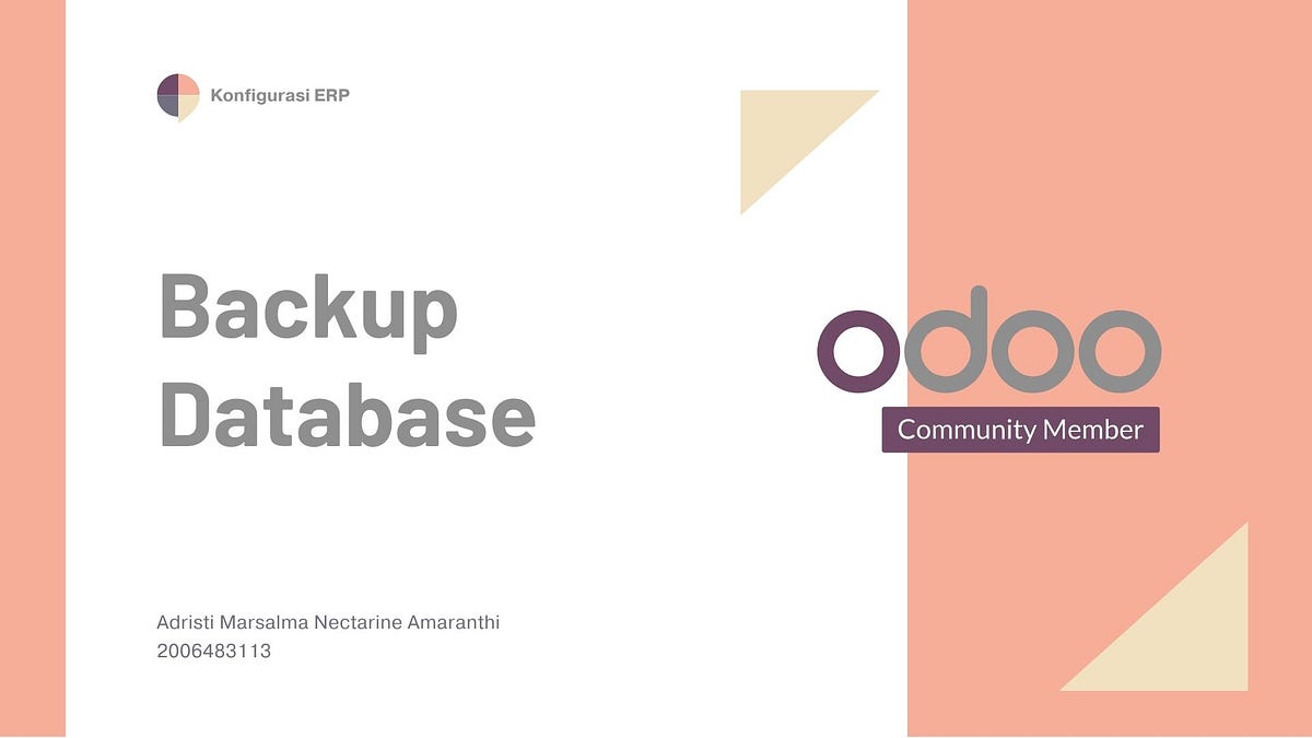 Odoo 16 — Tutorial Backup Database | by Adristi Marsalma | Medium
