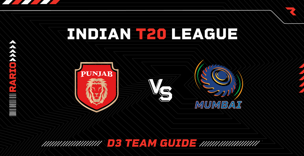 Indian T20 League 2023 — Match 46: Punjab vs Mumbai | D3 Guide | by Robin Sharma | Rario | Medium