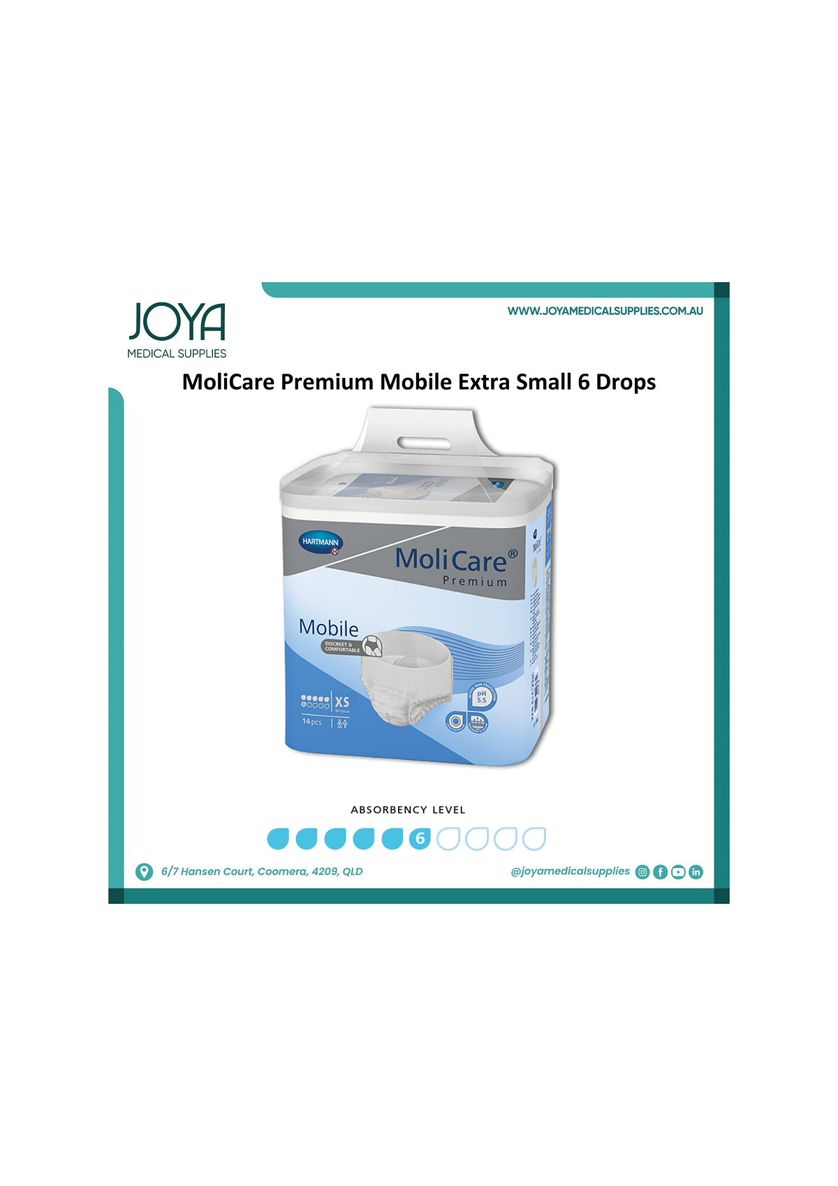 MoliCare Premium Mobile Extra Small 6 Drops | Australia — Joya Medical Supplies - Joya Medical ...
