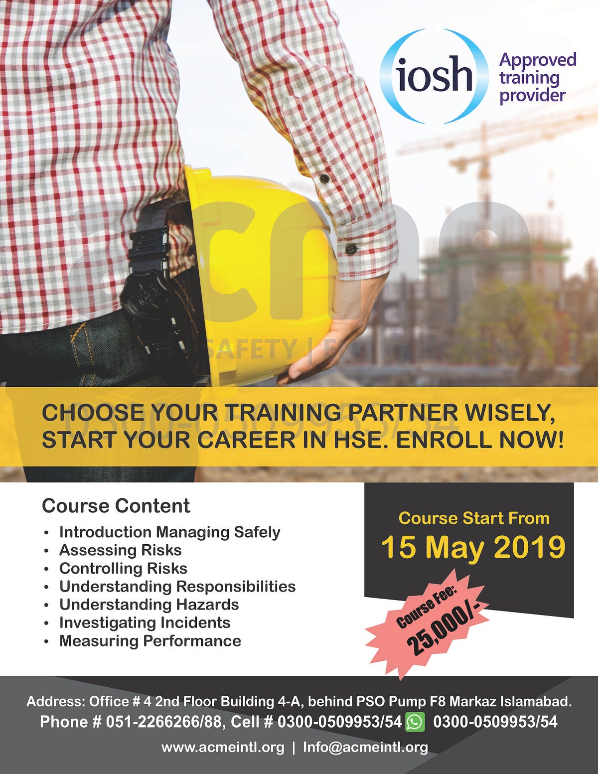 IOSH Managing Safely. Website http://www.acmeintl.org | by acme islamabad | Medium