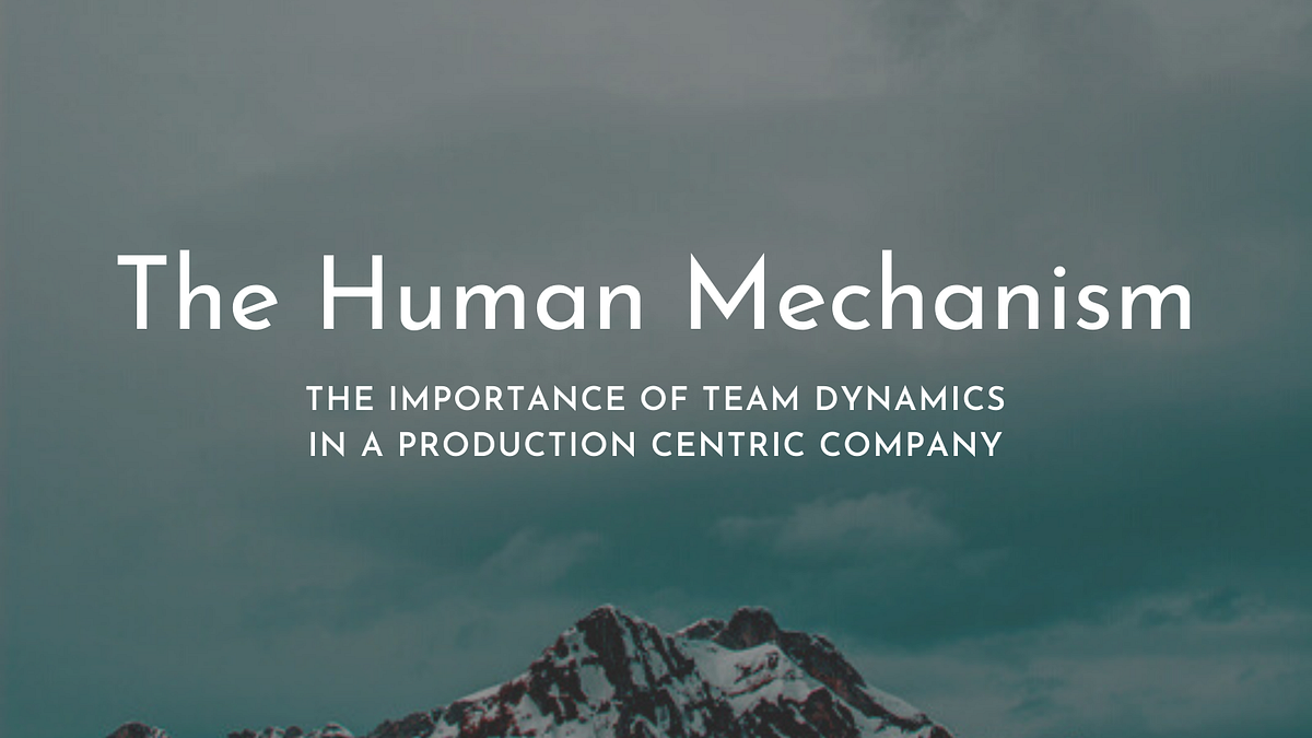 The Human Mechanism. The importance of team dynamics in a… | by George ...