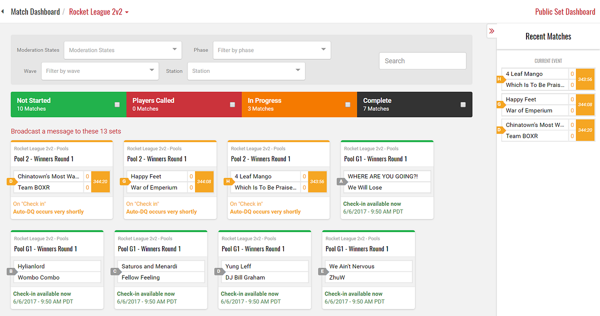Managing Online Tournaments Is Easy Using smash.gg’s Match Dashboard ...