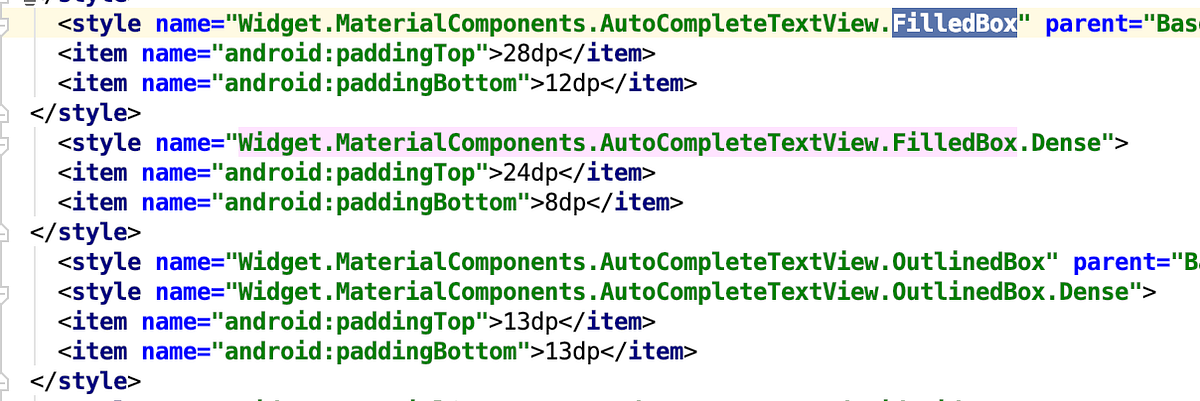 How In TextInputLayout insert AutoCompleteTextView | by R00We | Medium