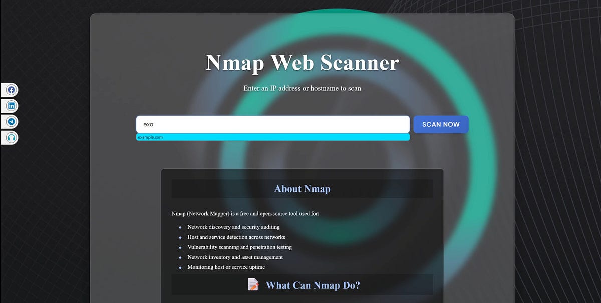 🚀 Just Released: My Advanced Web-Based Nmap Scanner — Open Source on ...