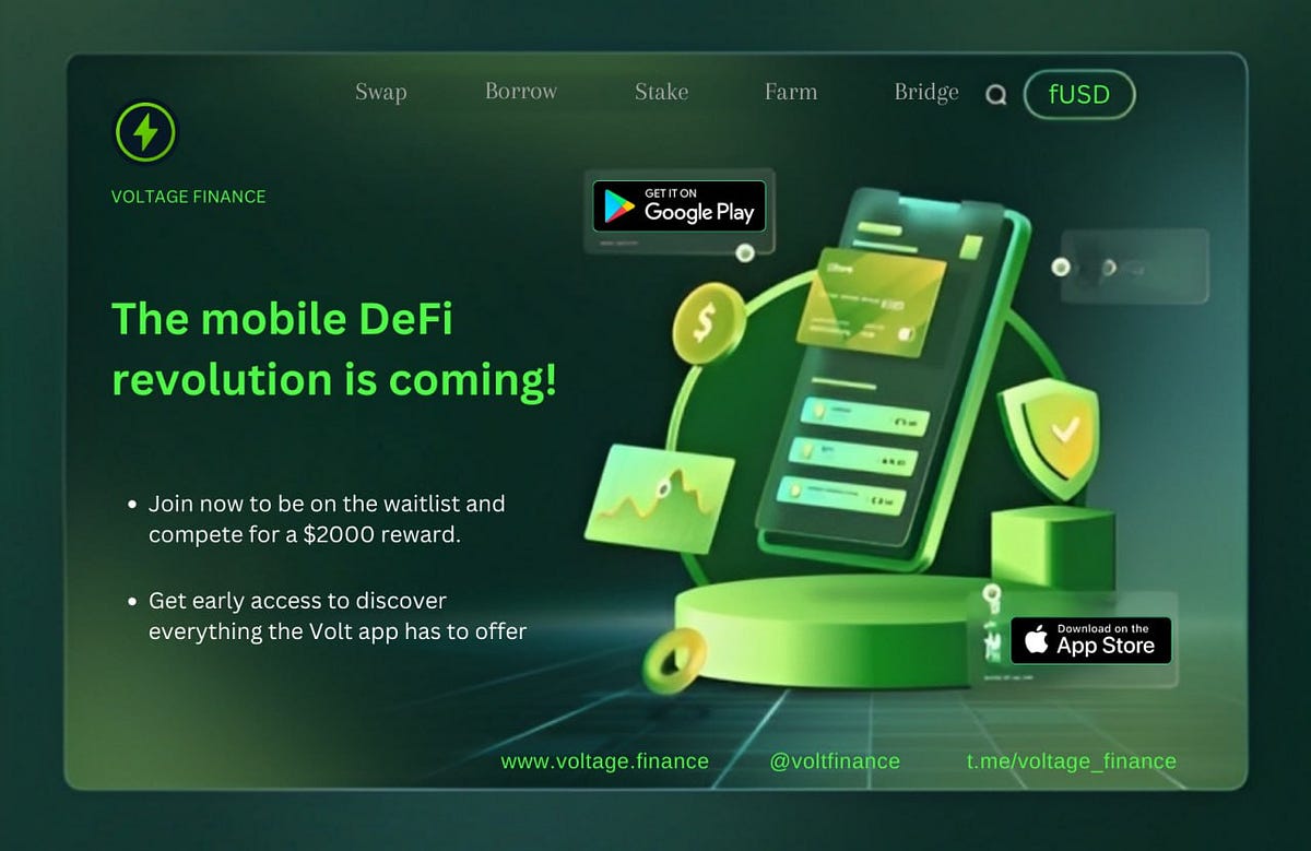 Take part in the DeFi revolution by downloading the new VOLT app from Voltage! | by ...