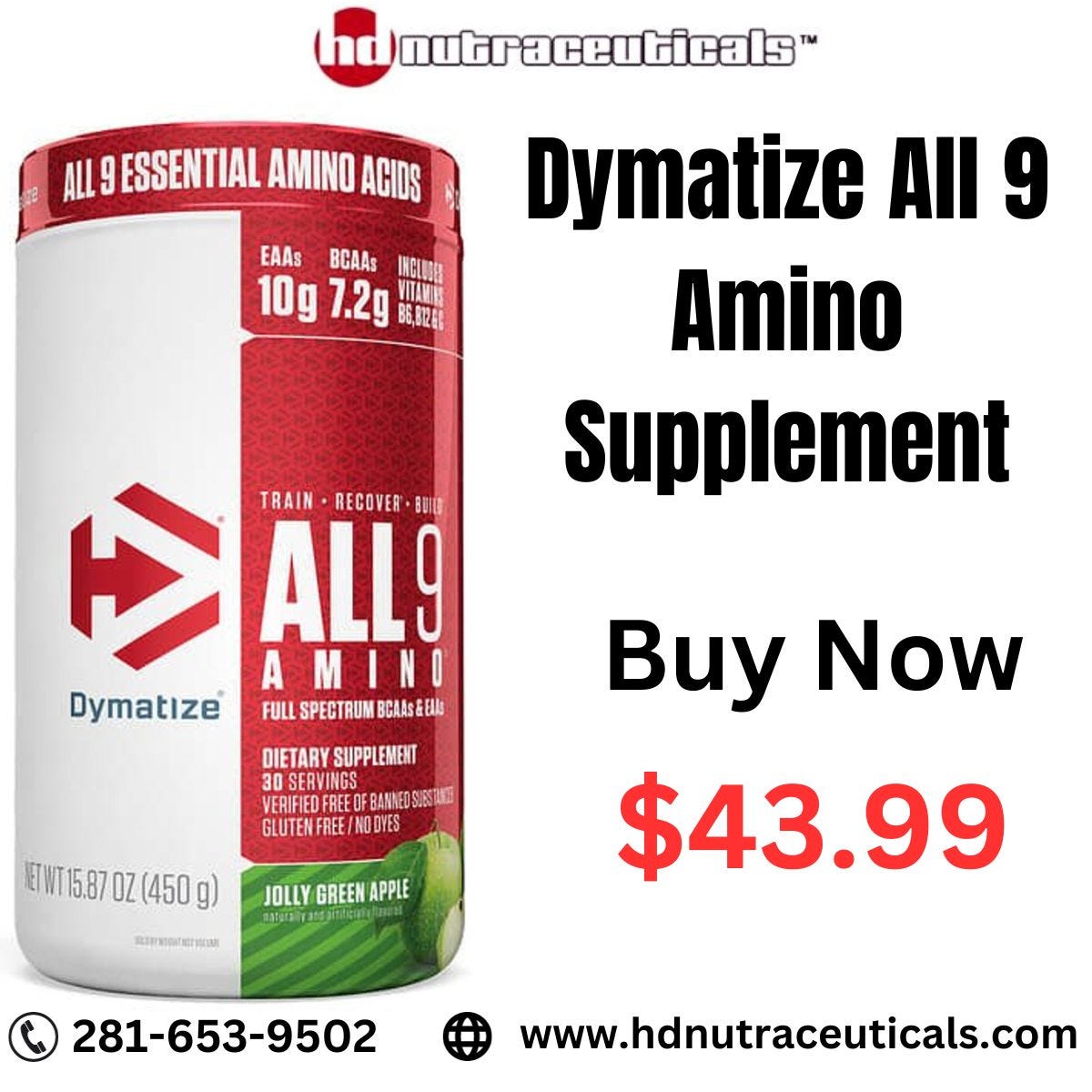 All 9 Amino Acid Powder by Dymatize - HD Nutraceuticals - Medium