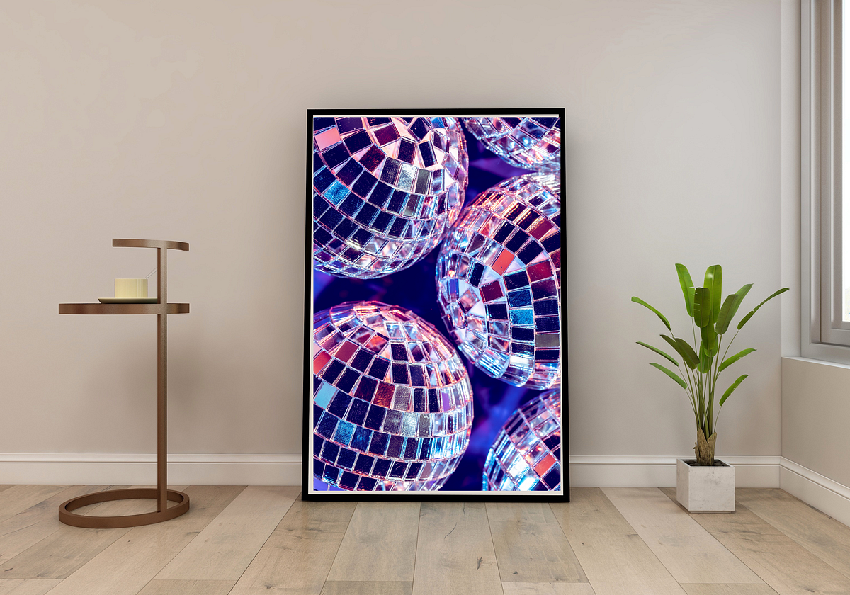 Disco Wall Print, Disco Balls Poster, Retro Photo Digital Download ...