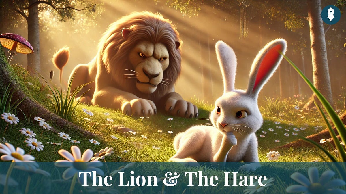 The Lion & The Hare. In a forest once ruled by fairness, a… | by The ...