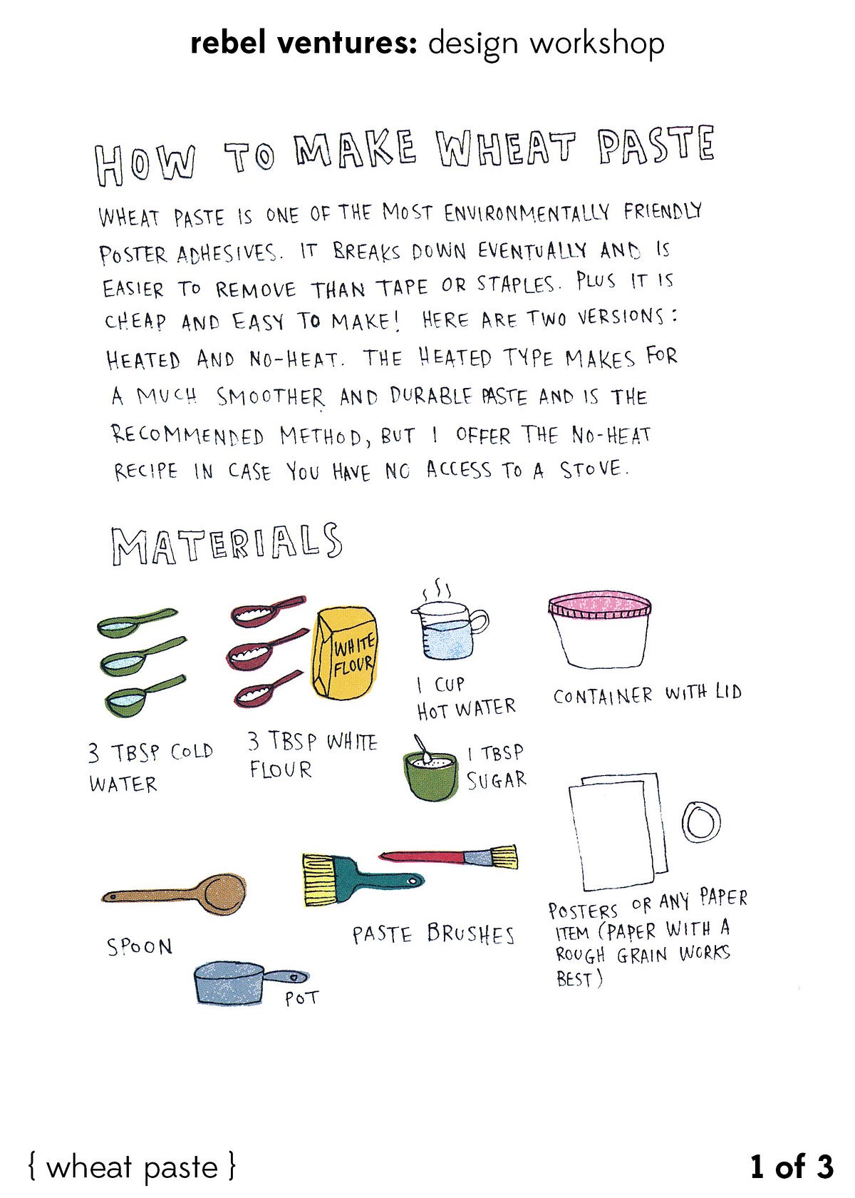 Maker Project: Wheat Paste. Guerilla Toolkit | by Kevin McCollow ...