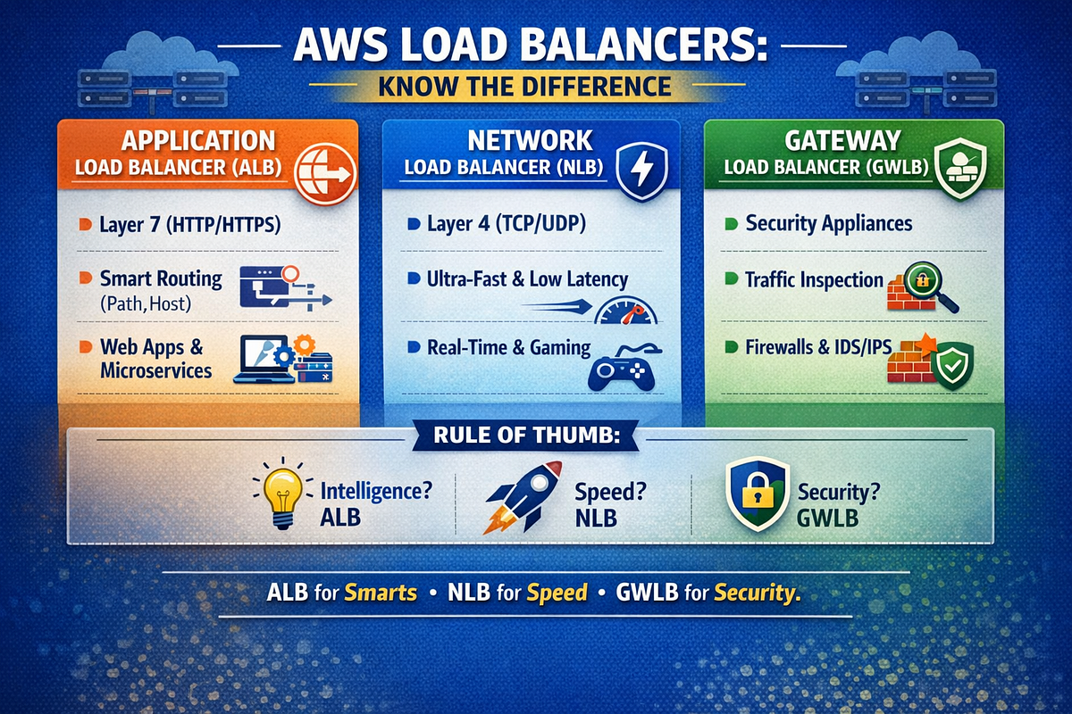 AWS Load Balancers Explained Simply: ALB vs NLB vs GWLB | by Indrajit ...