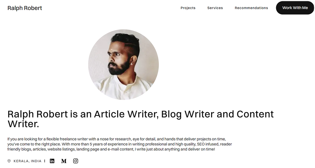 How to Build a Writer Portfolio as a Freelance Writer | by Ralph Robert ...