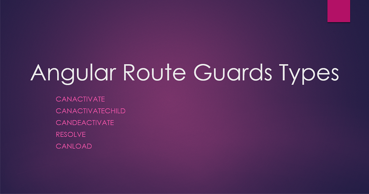 Route Guards in Angular….. There are multiple use cases with… | by Pradeep Potnuru | Jul, 2024 ...