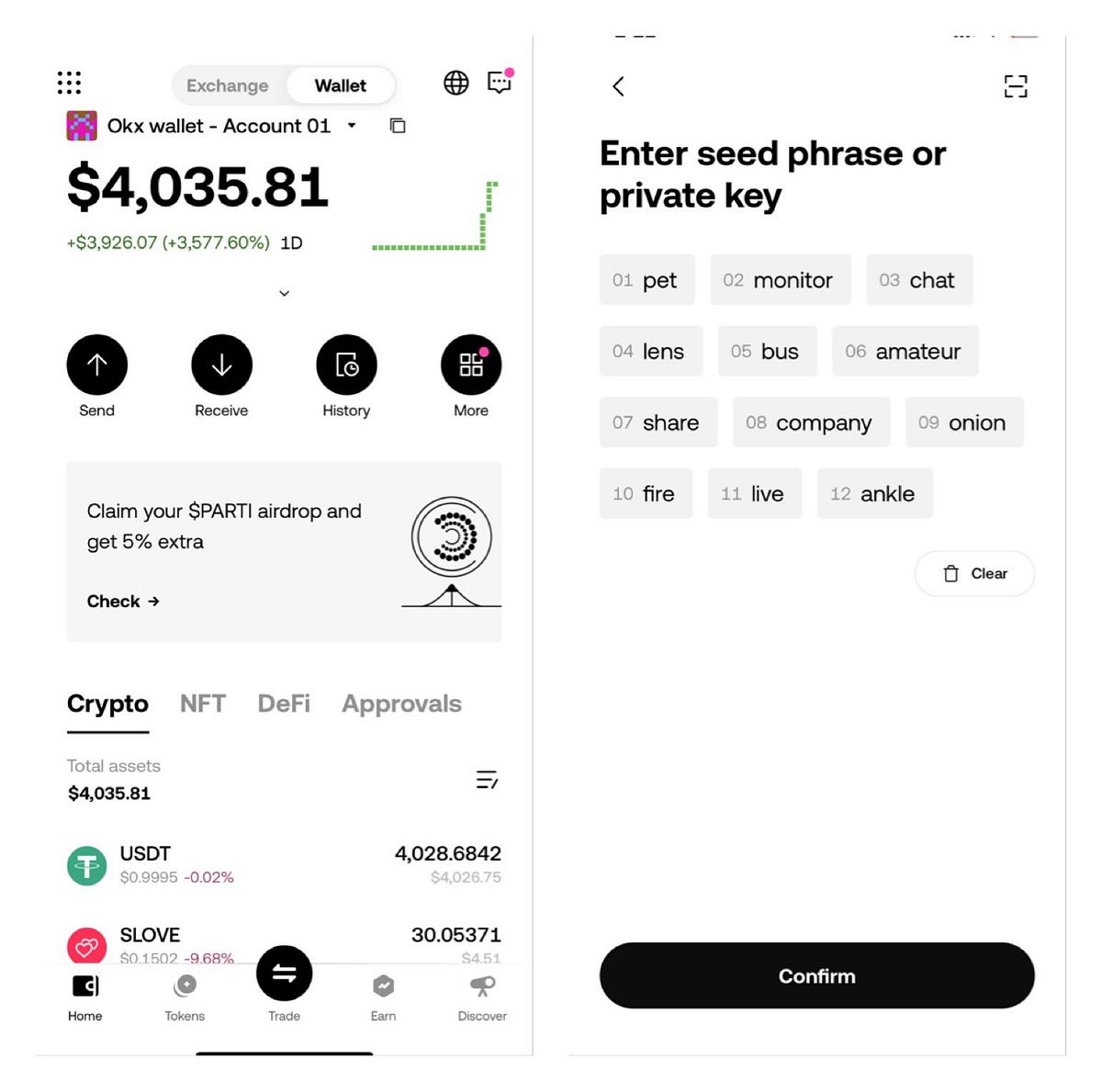 Gift 4000 USDT Blockchain Trc20 for you u can use ( Okx walllet — Safepal wallet — Tron wallet ...