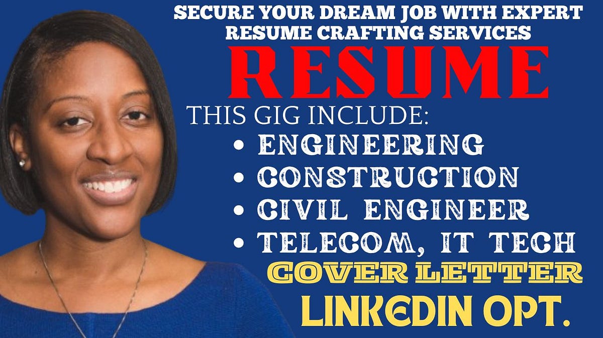 I will write a standout resume for engineering, telecom, civil service ...