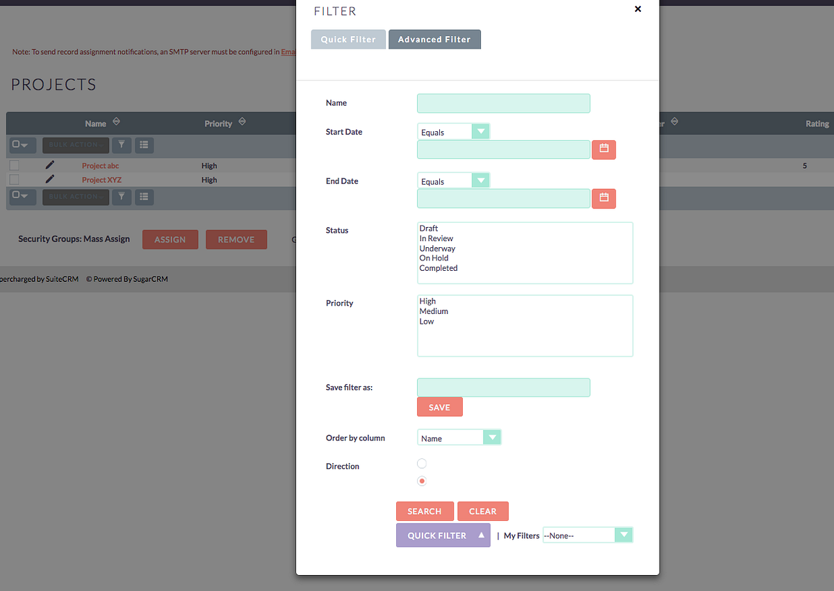 SuiteCRM: Creating custom filter by related module’s field in list view page. | by Kristian ...