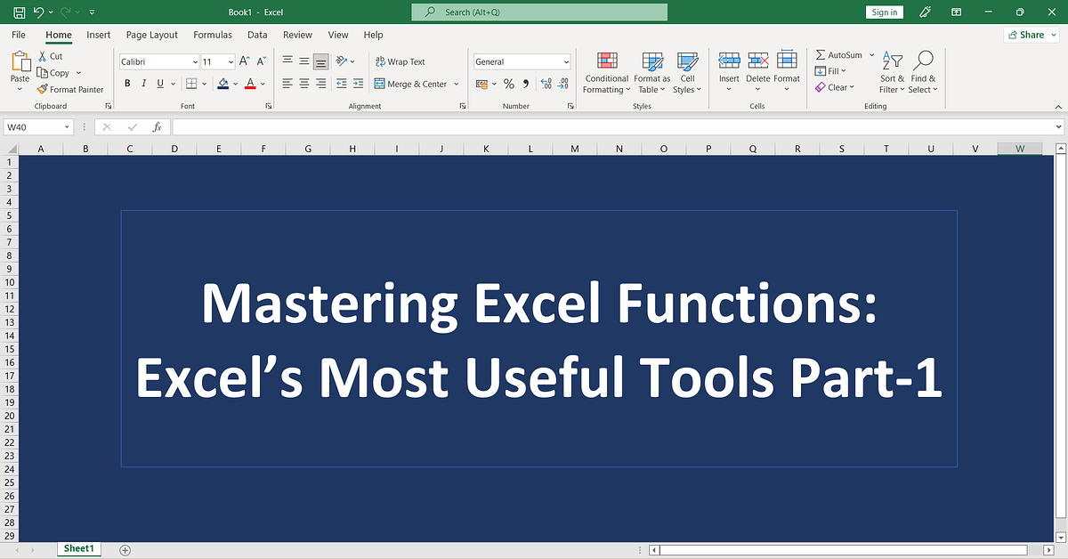 Mastering Excel Functions: Excel’s Most Useful Tools Part-1 | by Data PR | Sep, 2024 | Medium