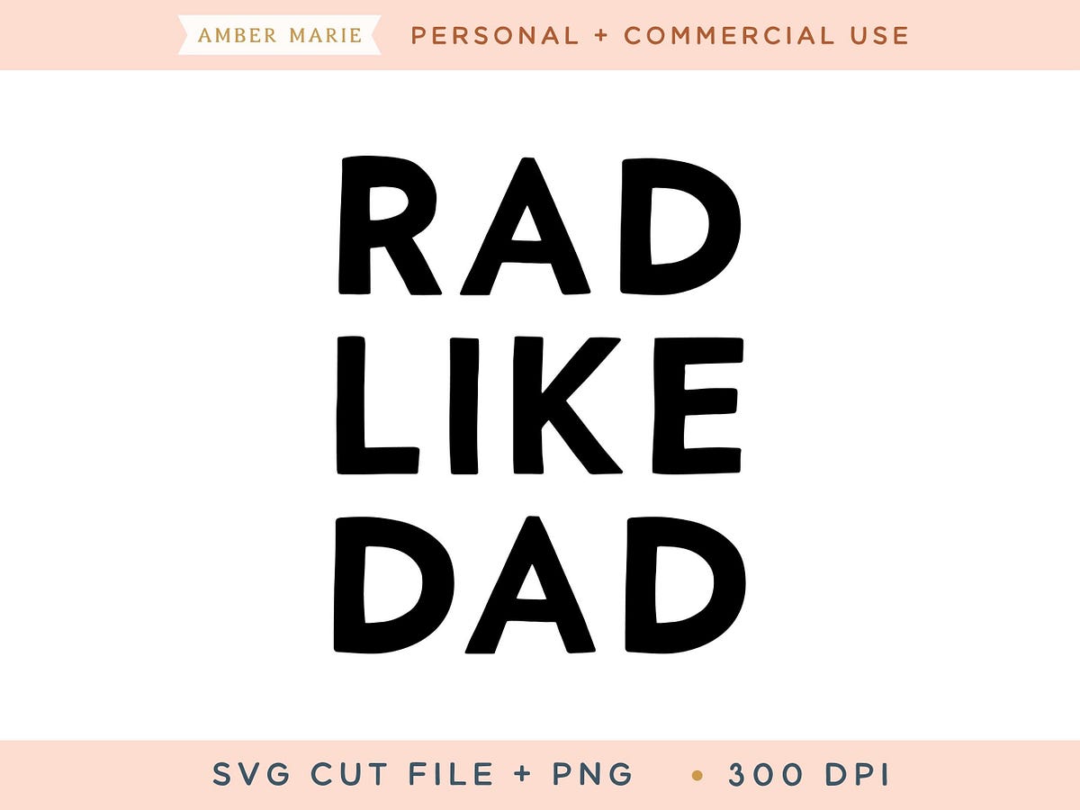 Free Rad Like Dad SVG cut file, Trendy Kids Tee Svg, Toddler Shirt Svg ...