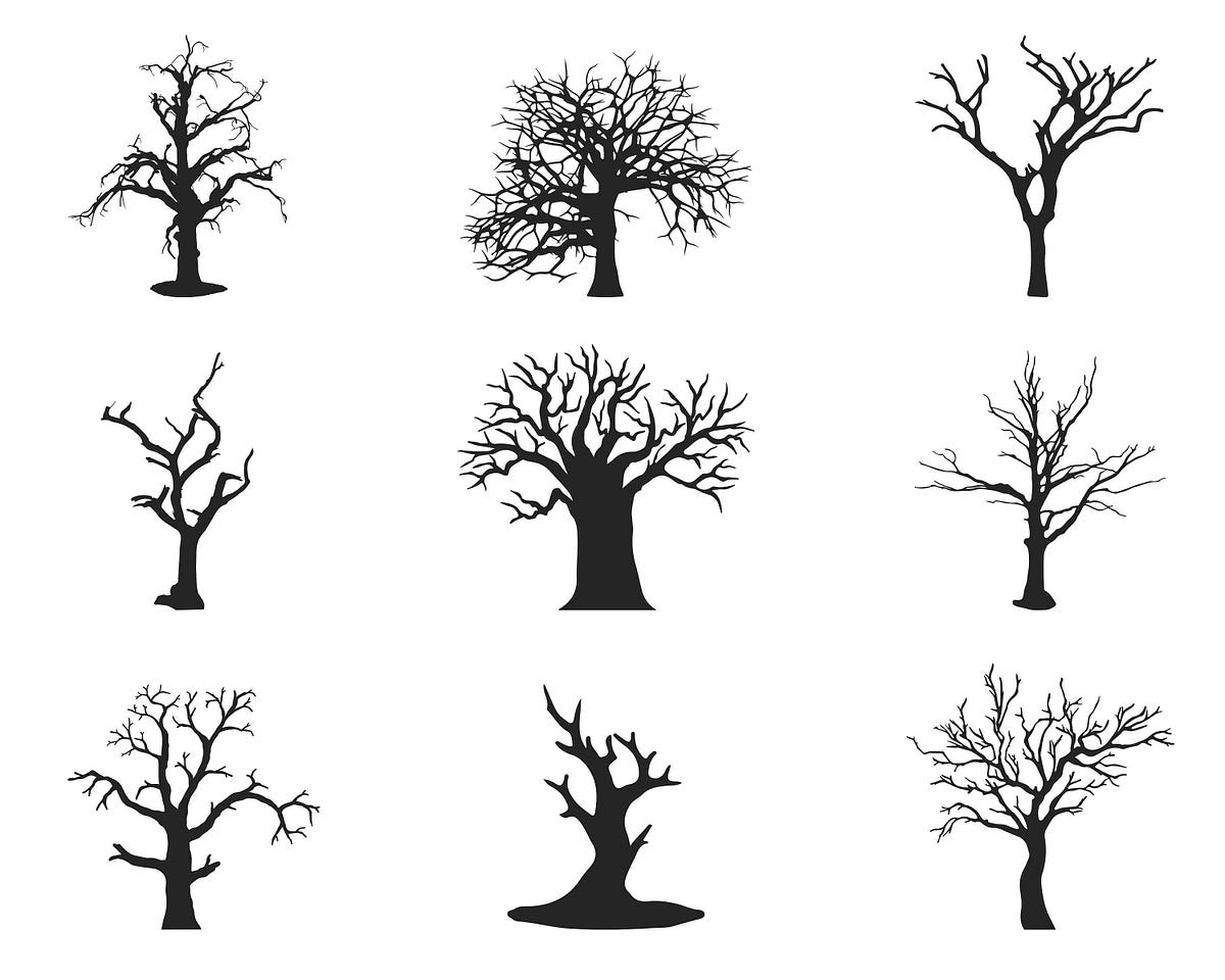 Dead Tree SVG Bundle, PNG, Spooky Tree Svg, Leafless Tree Svg, Tree Cut ...