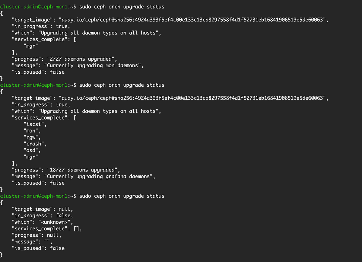 Ceph Version Upgrade. This article addresses version upgrade… | by ...