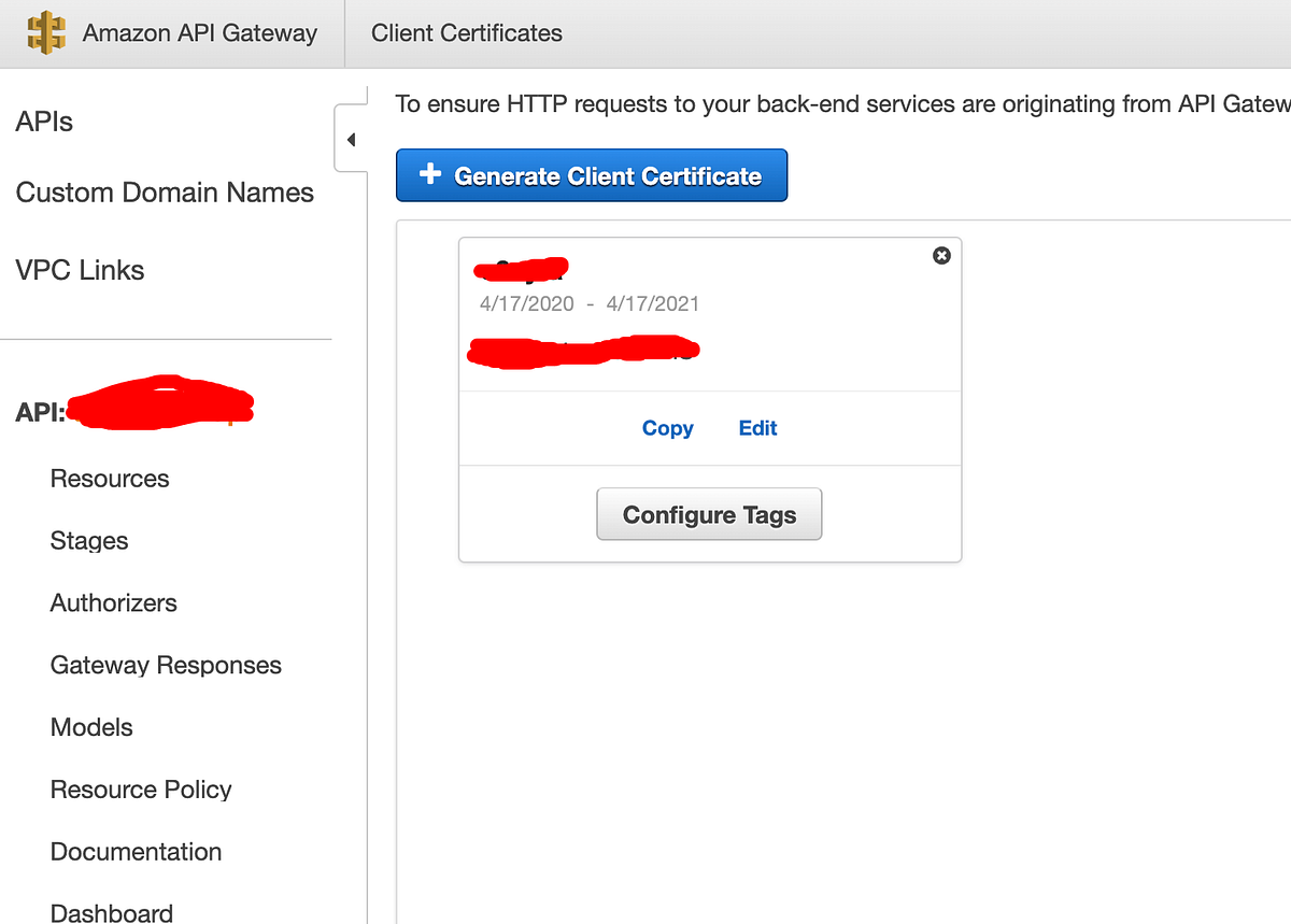 Import AWS API Gateway Client Certificate to Java Keystore | by Daniel Tse | Medium