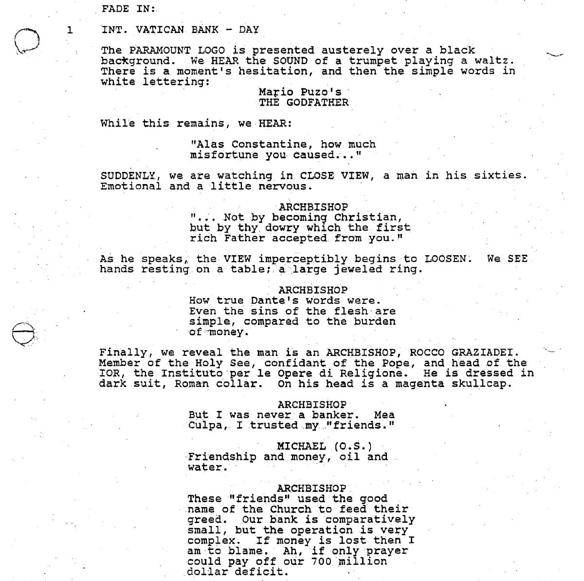 Page One: “The Godfather Part III” (1990) - Go Into The Story