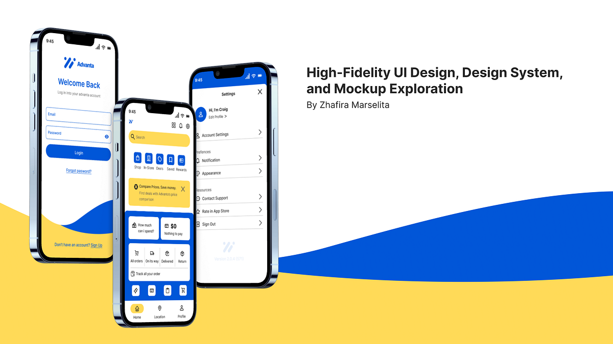 High-Fidelity UI Design, Design System, and Mockup Exploration | by ...