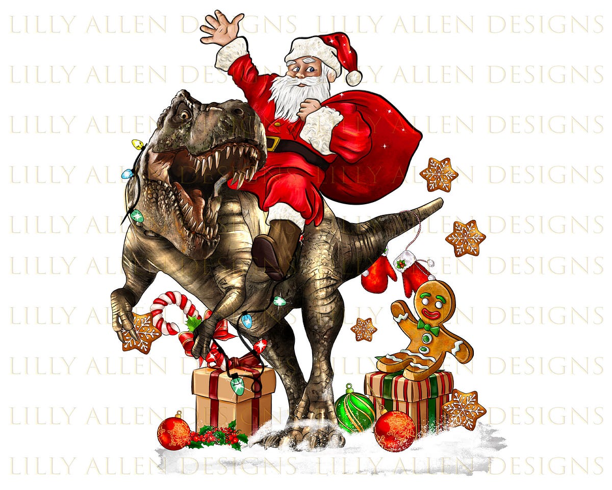 Christmas T-Rex Santa Png Sublimation Design, Christmas Png, Christmas ...