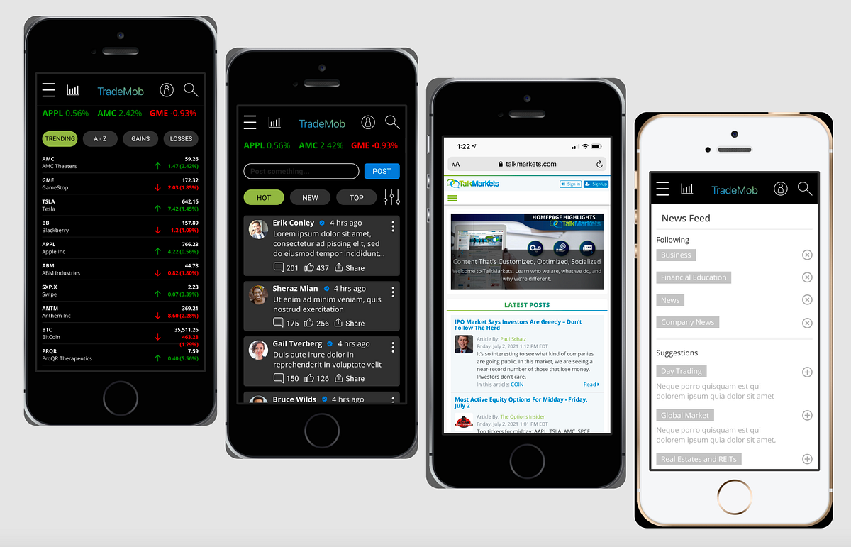 TradeMob: Your One-Stop Shop for Wall Street and Meme Stocking | by Allison Cohen | Medium