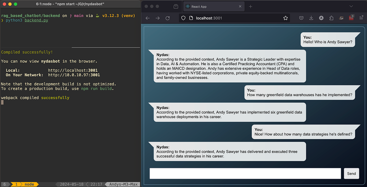 Building an Offline RAG Chatbot with Custom Frontend and WebSockets | by Andy Sawyer | Medium