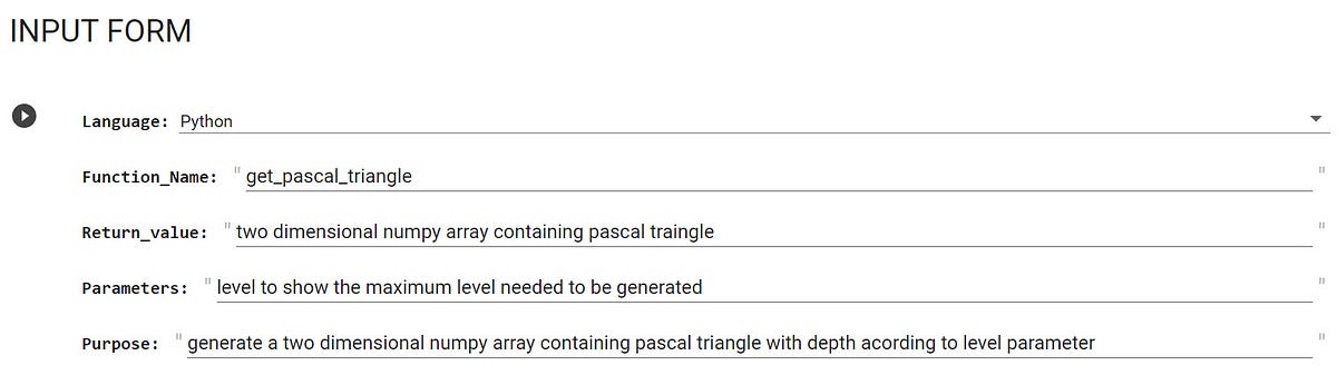 Code Crafting from Input Forms: An Interface for Function Creation with ...