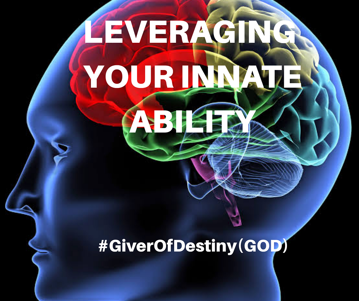 LEVERAGING YOUR INNATE ABILITY. To be emphatic, everyone has innate ...