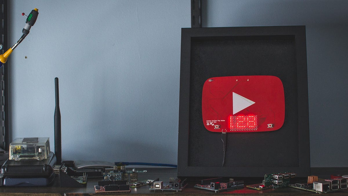 Display Your YouTube Subscriber Count on This Arduino Play Button | by Hackster Staff | Medium